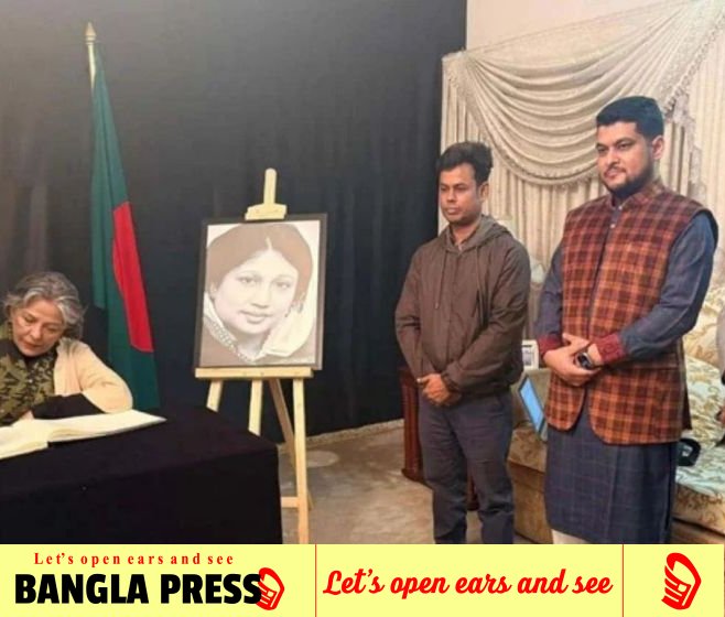 Sharmeen Murshid meets Tarique Rahman, signs Khaleda Zia’s condolence book