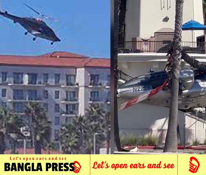 Video shows helicopter falling from sky and crashing in California ...
